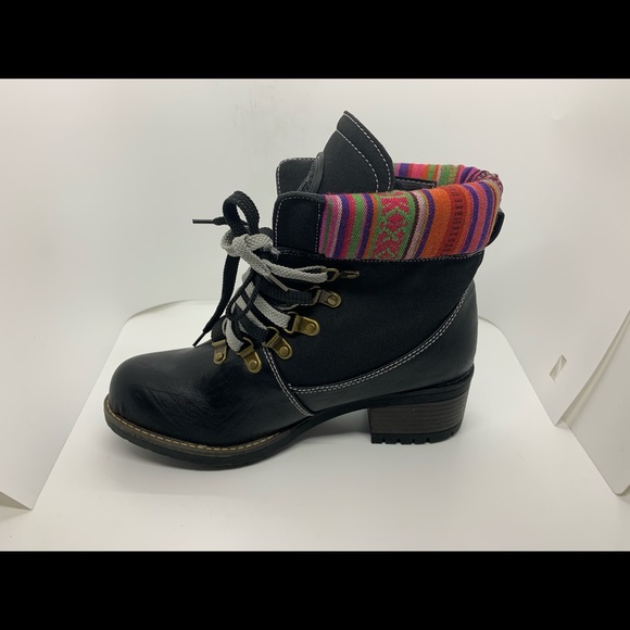Reneeze | Shoes | Multi Color Lace Up Boot Unique Look Reneeze Boot ...